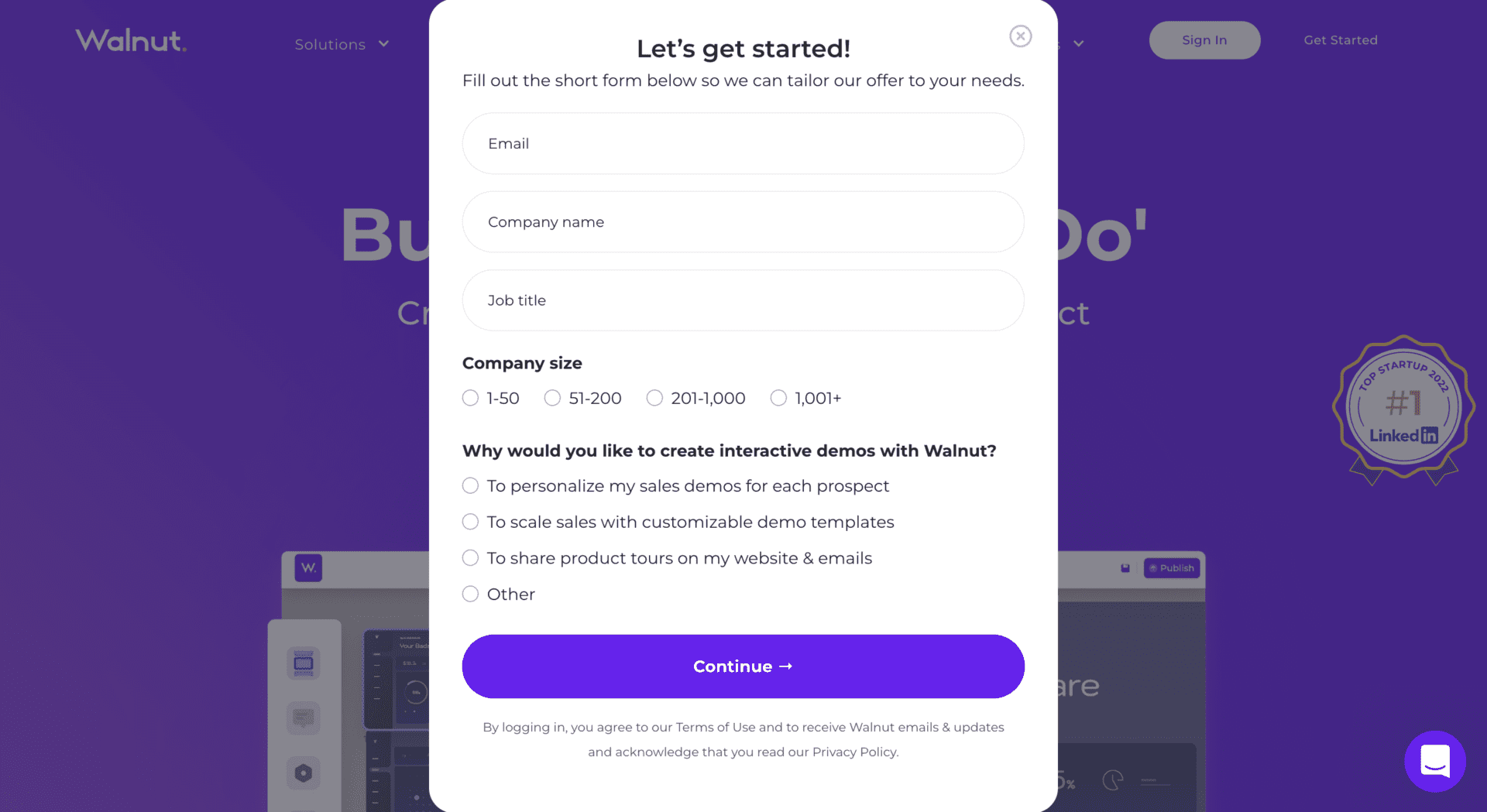 ‘Request a Demo’ Landing Page: 5 Examples | Walnut